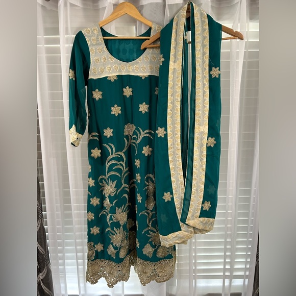 Salwars | Pakistani Indian Punjabi Shalwar Kameez 3 Three Piece Suit In ...